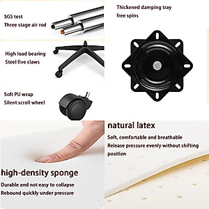 Ergonomic Desk Chair Computer Chair, Home Sedentary and Comfortable Makeup Chair, Desk Chair, Study Lift Stool, College Dormitory Backrest Swivel Chair B Orange