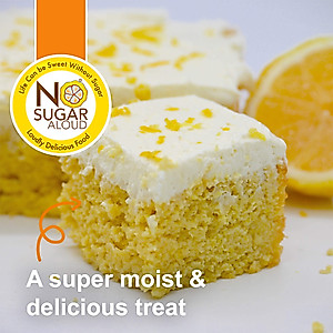 Lemon Low Carb Cake Mix, Gluten-Free & Plant-Based Keto Baking Mix, High Protein, High Fiber, Natural, No Artificial Flavors, Dairy-Free & Paleo-Friendly, No Added Sugar, 13oz - No Sugar Aloud