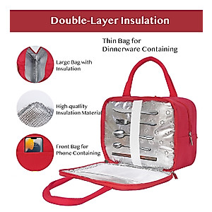 Insulated Lunch Box Bag for Kids, Reusable Durable Lightweight Lunch Bag for Girls Boys, Keep Food Cold/Warm, Lion