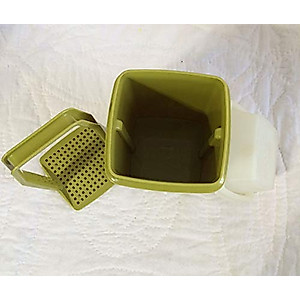 Tupperware Small Square Pick a Deli Pickle or Olive Keeper Container, Green