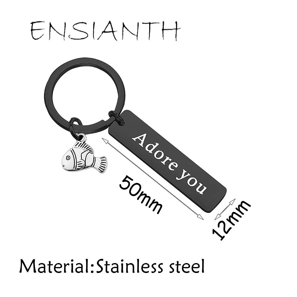 ENSIANTH Movie Inspired Gift Adore You TV Show Fans Gift Friendship Jewelry Couple Keychain