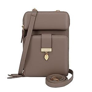 Crossbody Bags Wallet for Women with RFID Blocking and Enough to Fit Most Smartphones (Beige)