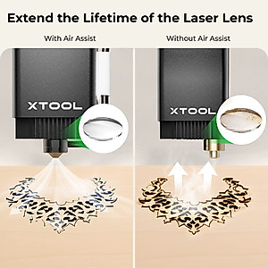 xTool Air Assist, Partner for xTool M1 Laser Engraver, Air Assist for Laser Cutter, Laser Air Assist Laser Engraver for Wood and Metal, 30 L/min Air Output for Laser Air Assist