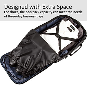 OPACK Rfid Business 15.6 inch Laptop Backpack Convertible Increase Compartment Anti-Theft Laptop Rucksack USB Charging and Water Resistant College Multi-Functional Travel