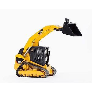 Bruder Toys - Construction Realistic CAT Compact Track Loader with Adjustable and Lockable Loading Arm and Moveable Rubber Chains - Ages 3+
