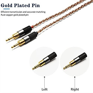GUCraftsman 6N Single Crystal Copper Upgrade Headphone Cable 3.5mm/4.4mm/4Pin XLR Headphone Upgrade Cable for SENNHEISER HD700 (4Pin XLR Plug)