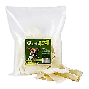 PET MAGASIN Natural Rawhide Chips – Premium Long-Lasting Dog Treats with Thick Cut Beef Hides, Processed Without Additives Or Chemicals