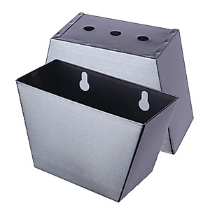 HAIICEN GunMetal Black Stainless Steel Beer Bottle Cap Catcher Collector Wall Mounted with Drainage Openings for Patio Man Cave (Pack of 2) Outdoor