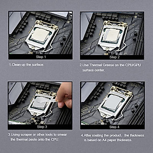 Ceezon Premium Performance Thermal Paste 4 Grams for All Processors CPU, GPU - PC, PS4, Xbox, high Thermal Conductivity, Safe Application, CPU Thermal Compound Tube for Heatsink for All Coolers