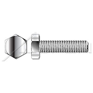 (50 pcs) M20-2.5 X 25mm, DIN 933 / ISO 4017, Metric, Hex Head Cap Screws Bolts, Full Thread, A2 Stainless Steel