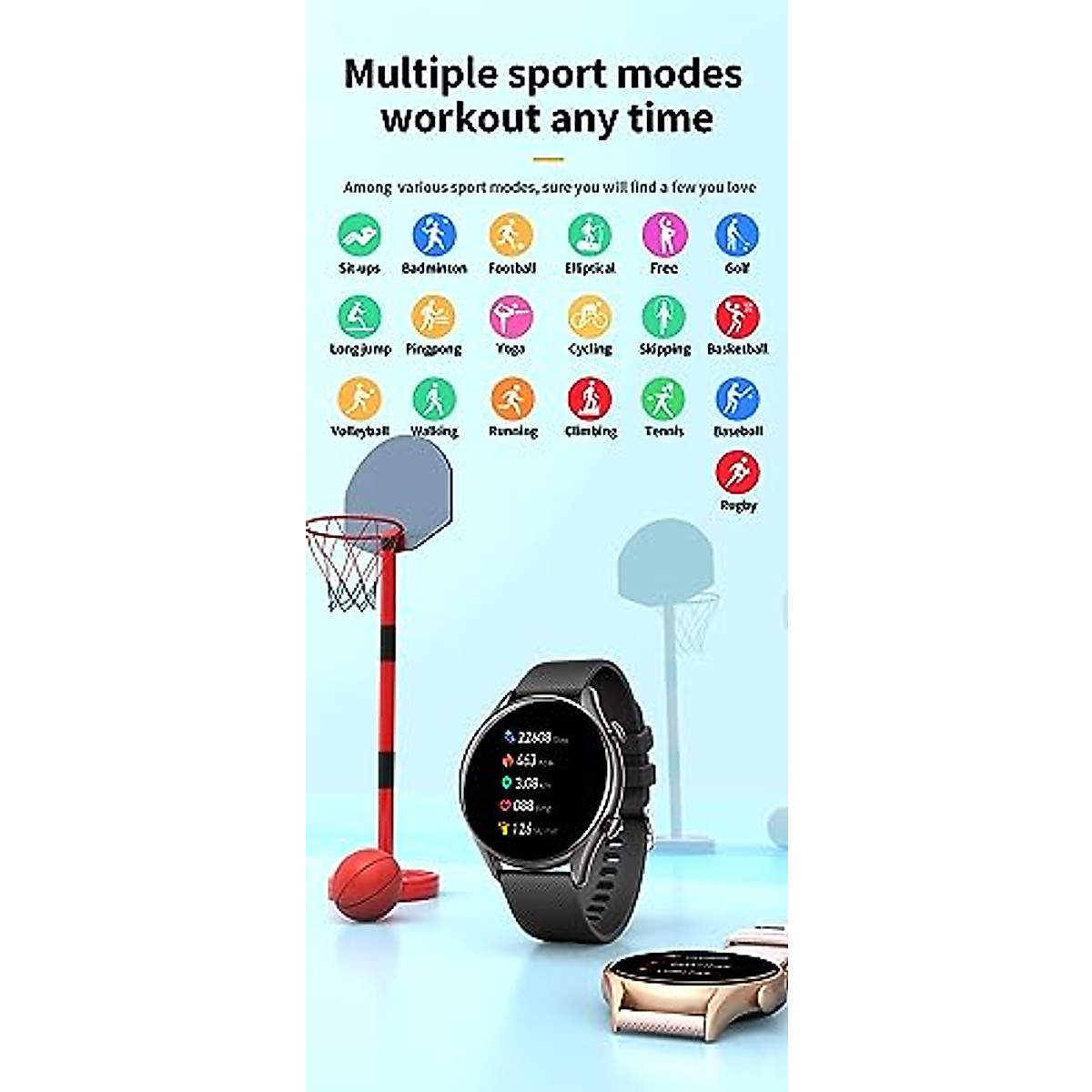 Smart Watch for Men&Women(Answer/Make Call) AI Voice IP68 Waterproof Smart Watch for Android iOS Phone Fitness Watch with Heart Rate Blood Pressure Sleep Monitor Step Counter