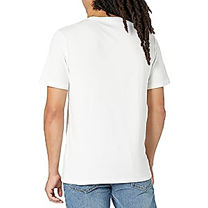 Amazon Essentials Men's Slim-Fit Short-Sleeve V-Neck T-Shirt, Pack of 2, Bright White, Medium