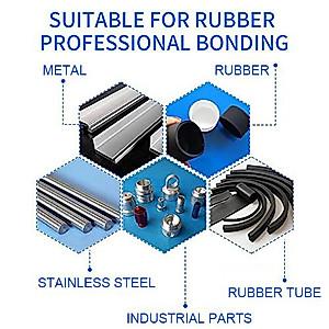 Rubber glue, rubber adhesive, for bonding rubber and rubber, rubber and other material. Instant super glue for Rubber, Tire, Boots, Belt, DIY Crafts, Rubber Edge, Rubber Tube, Rubber Product