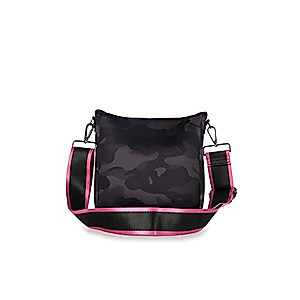 Jeri Prime Crossbody Tote by Haute Shore, Black Camo