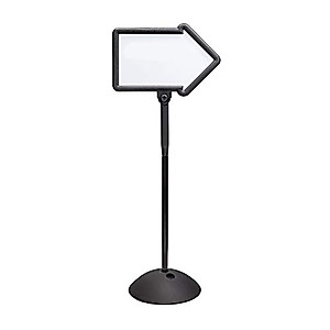 Safco Products Write Way Rectangle Message Sign 4117BL, Black & Write Way Directional Arrow Sign 4173BL, Black, Magnetic Dual-Sided Dry Erase Board, Indoor and Outdoor Use