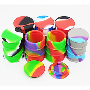 KUVIS 26ml Barrel Silicone Containers Concentrate Oil Non-stick Jars Food Grade (35)