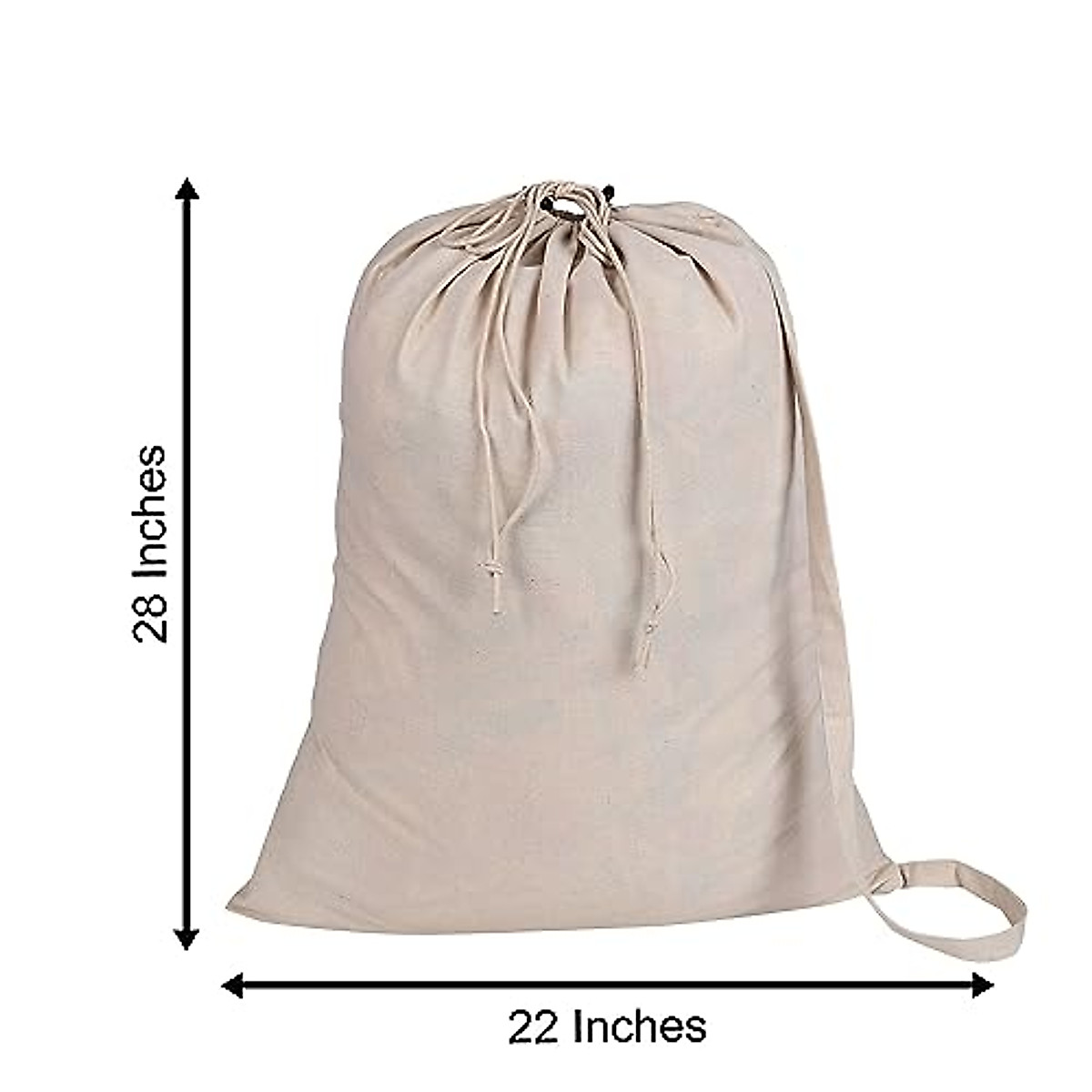 Foreign Punks Extra Large Natural Cotton Laundry Bag 22 x 28 (56CMX71 CM) Pack of 1 Natural
