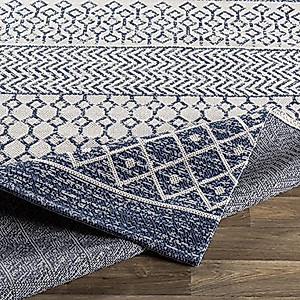 Mark&Day Area Rugs, 5x7 Aigle Bohemian/Global Denim Area Rug, Blue/Grey Carpet for Living Room, Bedroom or Kitchen (5'3" x 7'3")