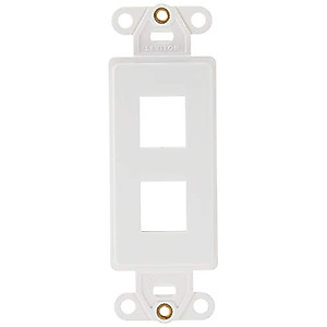 Leviton 41642-W QuickPort Decora Insert, 2-Port, White (Pack of 4)