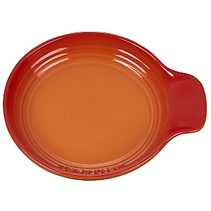 Le Creuset Signature Stoneware Spoon Rest, 6 Inches, Flame