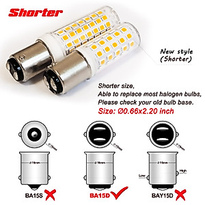 Ziomitus BA15D 120 Volt Double Contact/DC Bayonet Base Led Light Bulbs 50 Watt-75 Watt Replacement, T3/T4/C7/S6, 2700K Soft Warm White BA15D 5W Led Sewing Machine Bulbs, Non-dimmable, 5Pack