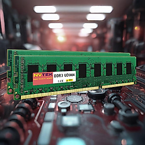 NVTEK 16GB (2X8GB) DDR3 1600MHZ PC3-12800 UDIMM 2Rx8 1.35V 240-PIN Non-ECC Unbuffered Desktop PC Computer Memory KIT