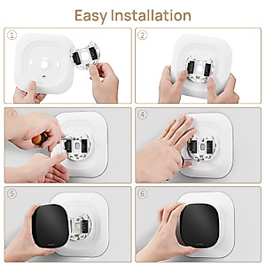 CaseBot Wall Plate for New 2022 Ecobee Smart Thermostat Premium & 2022 Ecobee Smart Thermostat Enhanced, Practical and Stylish Trim Kit Bracket Mount Cover, Easy Installation, White