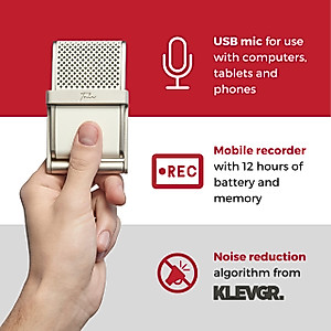 Tula Mics USB C Microphone - Mobile Recording Microphone for Podcasts, Zoom, Home Studio & More - Portable, Noise Reducing External Microphone with Flip Stand - iOS/Android, Mac & PC Mic