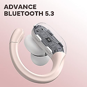 Wireless Earbuds,Ture Wireless Bluetooth 5.3 Earbuds,75H Playtime IPX7 Waterproof Headphones with LED Digital Display & CVC 8.0 Noise Cancelling Mic in-Ear Earphone for iPhone Android Rose Gold