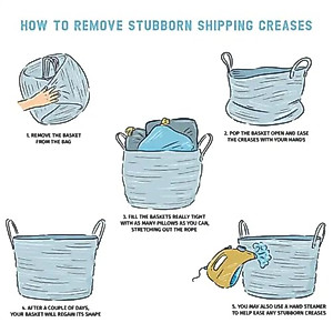 Pink Fox Basket Baby Hamper Nursery Storage Kids Nursery Laundry Basket Rope Baskets with Handles Pink Laundry Basket Small Laundry Baskets Woven Baskets for Storage Baby Laundry Basket Easter Basket