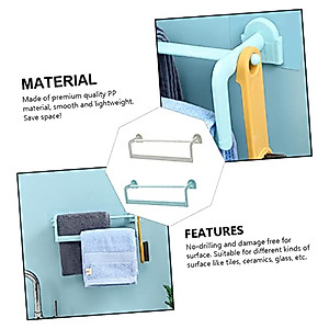Veemoon Towel Rack Shelves for Storage Wall Mounted Washcloth Holder Hanger Stand 2pcs Towel Bar Rack Bathroom Towel Organizer Towel Shelf Wall Mounted Bathroom Towel Rod Double Bar Towel