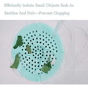 Generic Silicone Drain Hair Catcher, Silicone Hair Stopper Shower Drain Covers, Durable Kitchen Sink Drain Strainer for Bathtub Kitchen Sink and Washbasin Pack of 3, Blue+pink+green