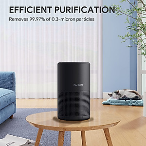 FULMINARE Air Purifiers for Bedroom H13 True HEPA Air Filter 2 Pack(PU P05 White and Black)
