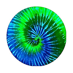 Tie Dye Retro Blue and Green Design PopSockets Swappable PopGrip