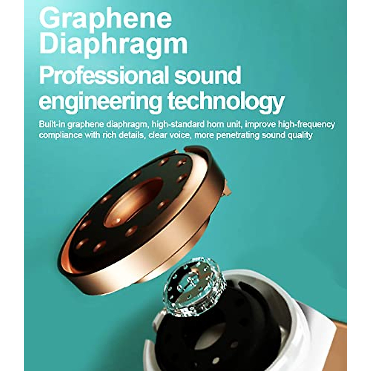 Nizumei Wireless Earbuds Bluetooth Headphones Earphone with Charging Case, Stereo in-Ear Headphones with Microphone, Headsets for Phone iPhone Android Sport Work Running