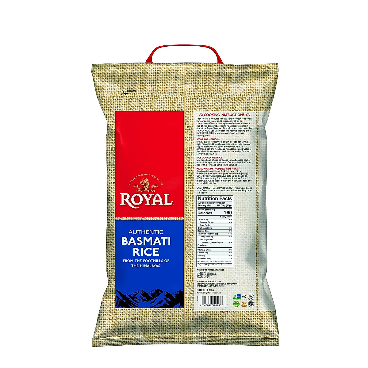 Royal White Basmati Rice, 10lb