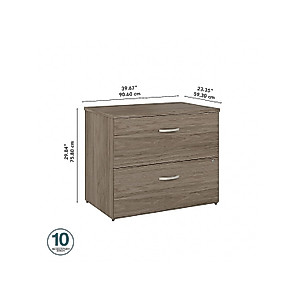 Bush Business Furniture Studio C 2 Drawer Lateral File Cabinet, Modern Hickory (SCF136MHSU)