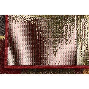 Unique Loom Barista Collection Area Rug - Timor (2' 2" x 6' 1" Runner, Multi/ Red)