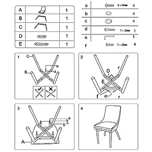 CangLong Upholstered Fabric Chairs and Solid Wood Legs for Kitchen Dining Bedroom Living Room, Set of 2, Beige 1