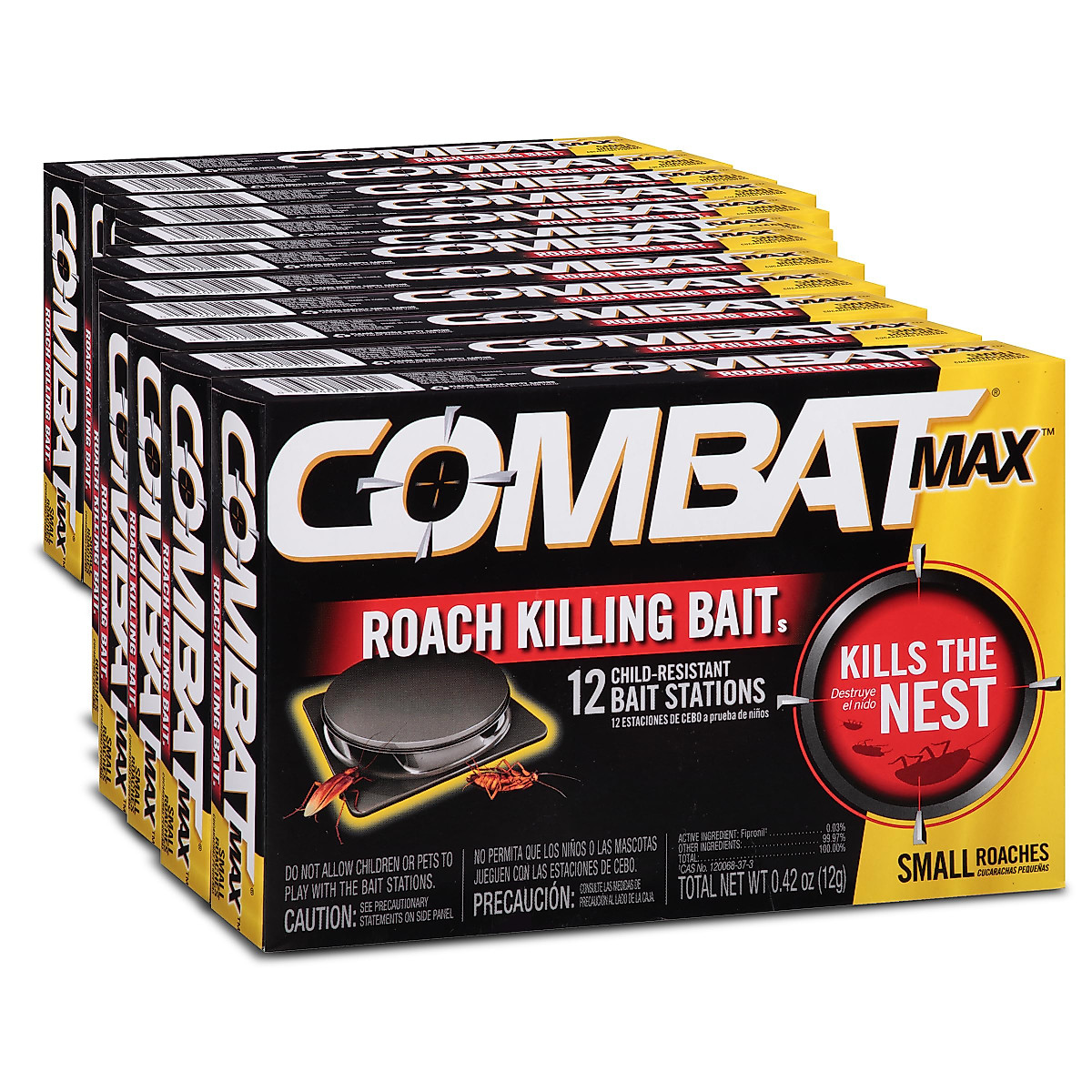 Combat 51910 Small Roach Bait, 12 Per Pack