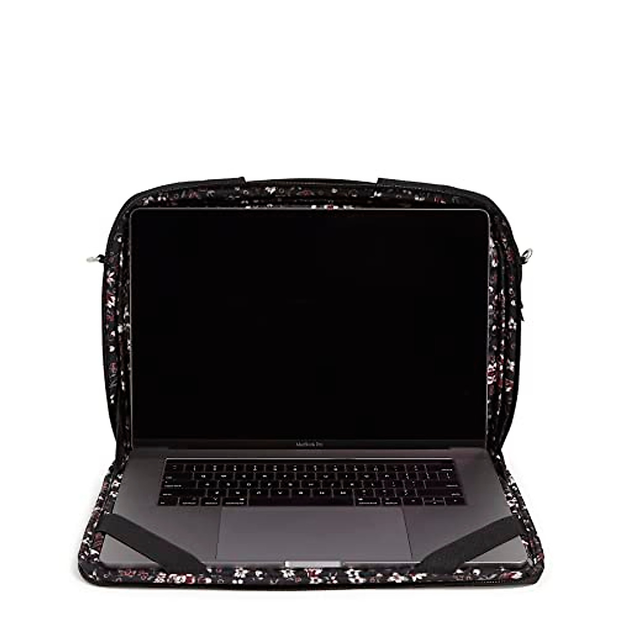 Vera Bradley Women's Performance Twill Laptop Crossbody Workstation, Black, One Size