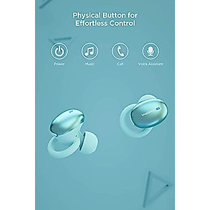 1MORE Stylish True Wireless in-Ear Headphones - Bluetooth - 6.5 Hours of Battery - 15-Minute Quick Charge for 3 Hours of Use – Portable Charging Headphone Case Included - Green (Renewed)