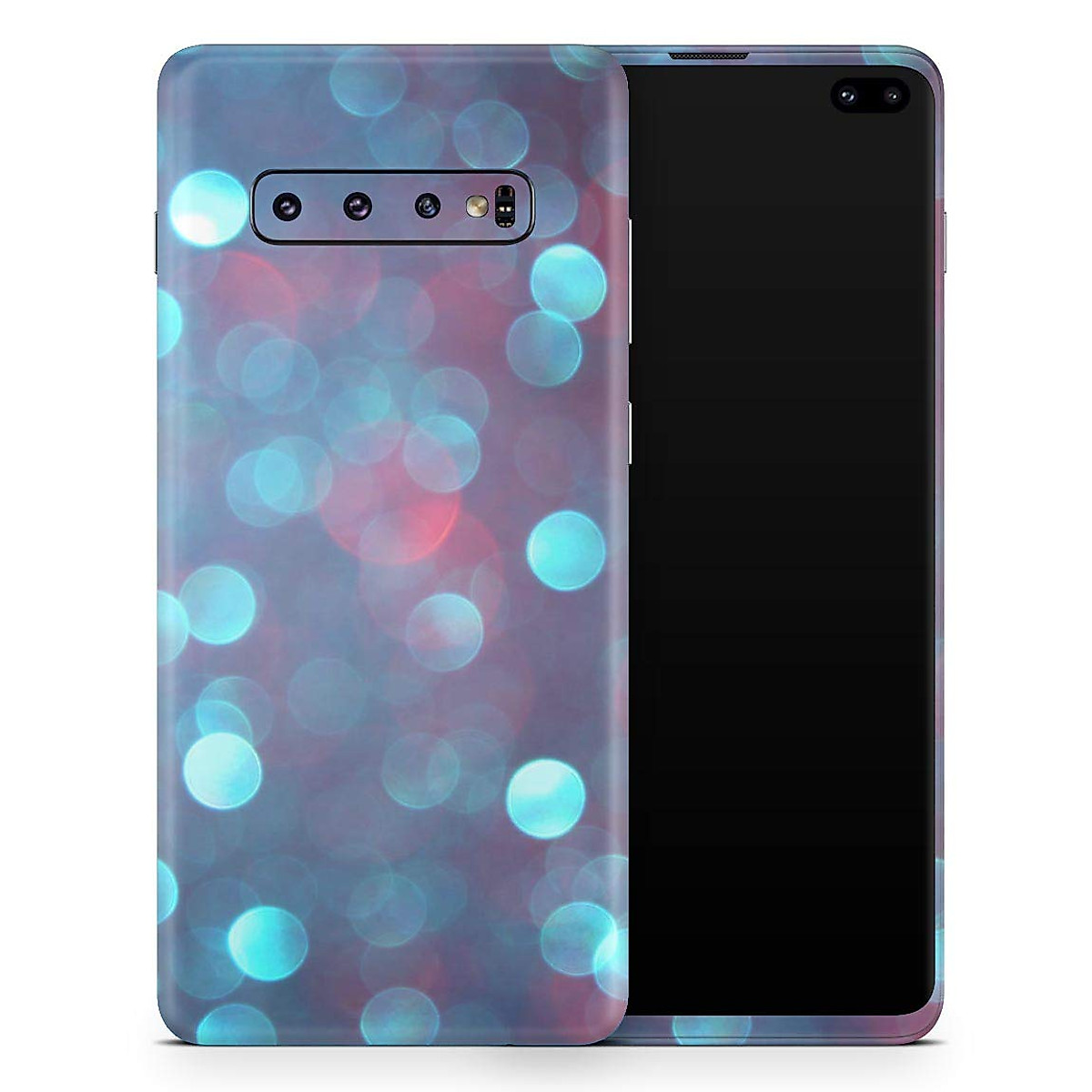 DesignSkinz Unfocused Blue and Red Orbs Protective Vinyl Decal Wrap Skin Cover Compatible with The Samsung Galaxy S20 (Screen Trim & Back Glass Skin)