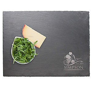 Engraved Slate Cheese Board Tray - Personalized and Custom Monogrammed