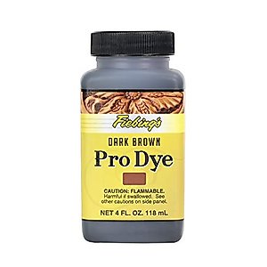 Fiebing's Pro Dye Dark Brown, 4 oz. - Professional Oil Dye for Leather
