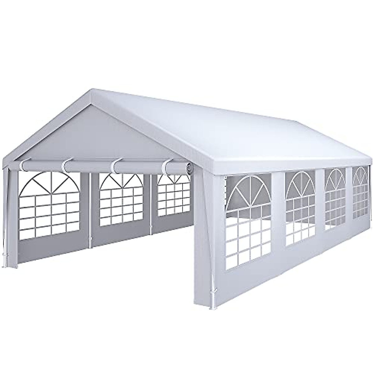 YITAHOME 13x26FT Party Tent Heavy Duty Wedding Tent Event Shelters Outdoor Canopy Upgraded Galvanized Steel Carport with Removable Sidewall Windows for Commercial and Parties (White)