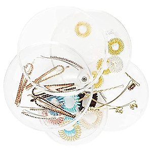 4-Tier Clear Plastic Jewelry Storage Box, Stackable Hair Accessories Organizer for Girl's Hair Ties, Clips, Bows (4.5 x 6.9 In)