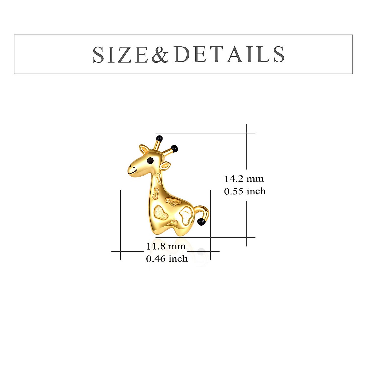 WINNICACA Giraffe Stud Earrings Sterling Silver Giraffe Gifts Hypoallergenic Cute Animal Giraffe Jewelry Gifts for Girlfriend Women Birthday Christmas