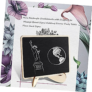 15pcs Chalkboard Message Board Tabletop Chalkboard Table Tented Cards Table Number Blackboard Party Dinner Supplies Mini Chalkboard erasable Chalkboard Signs Listing Desktop Wooden