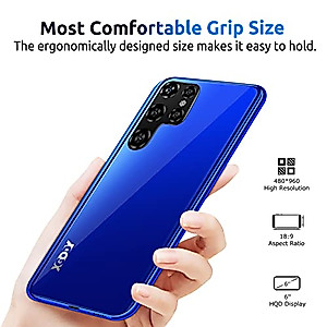 Xgody X60 4G LTE Smartphone Unlocked, 6 Inch QHD Waterdrop Screen, 2GB RAM+16GB ROM, Dual Sim Slots Android Cell Phone, 5MP+5MP Camera, Face Unlock, 3000mAh, AT&T/T-Mobile Smart Phones (Blue)